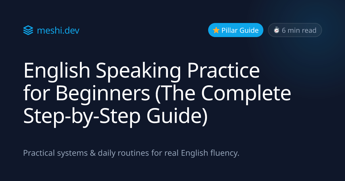 English Speaking Practice for Beginners (The Complete Step-by-Step ...